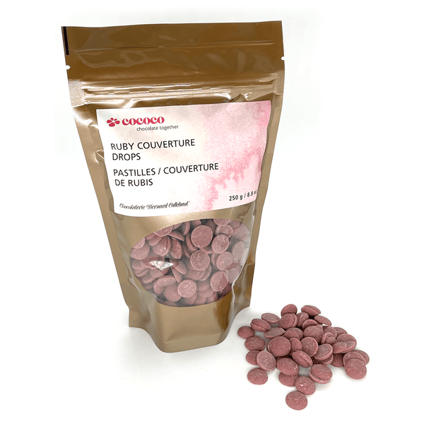 Ruby Couverture Chocolate Drops
